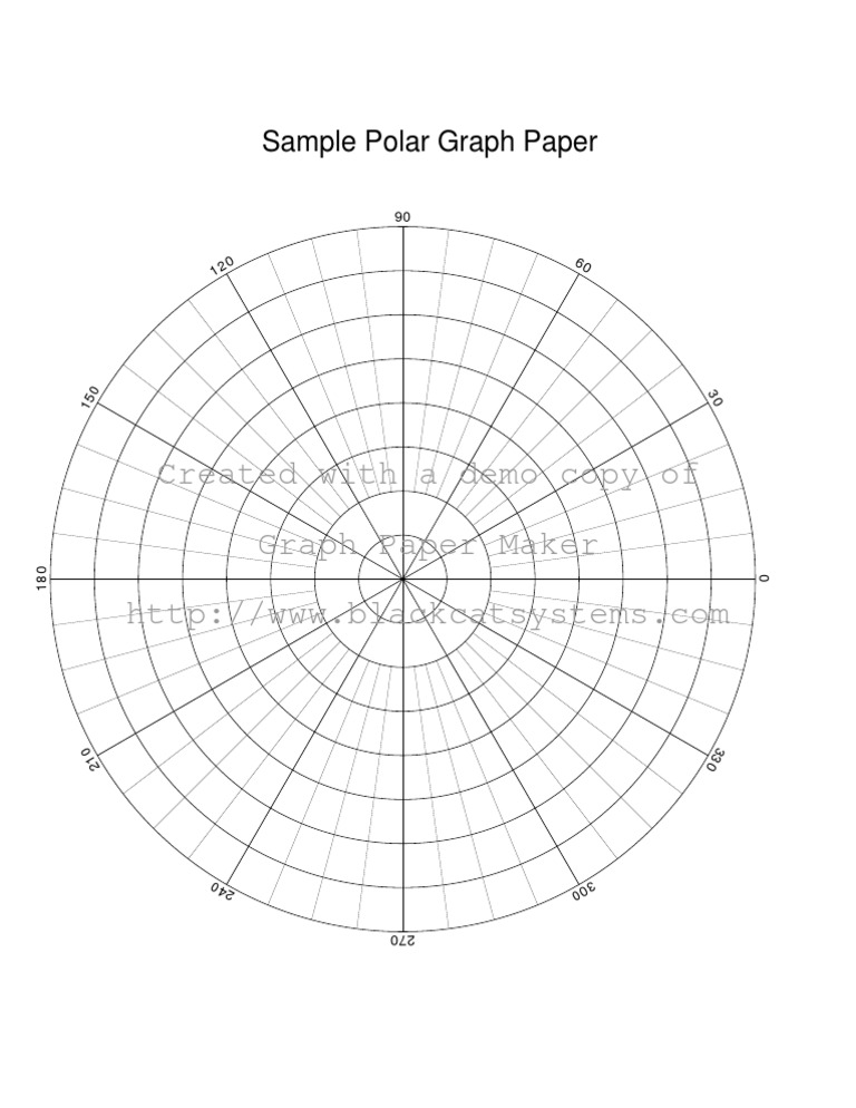Polar Graph Paper Template | PDF
