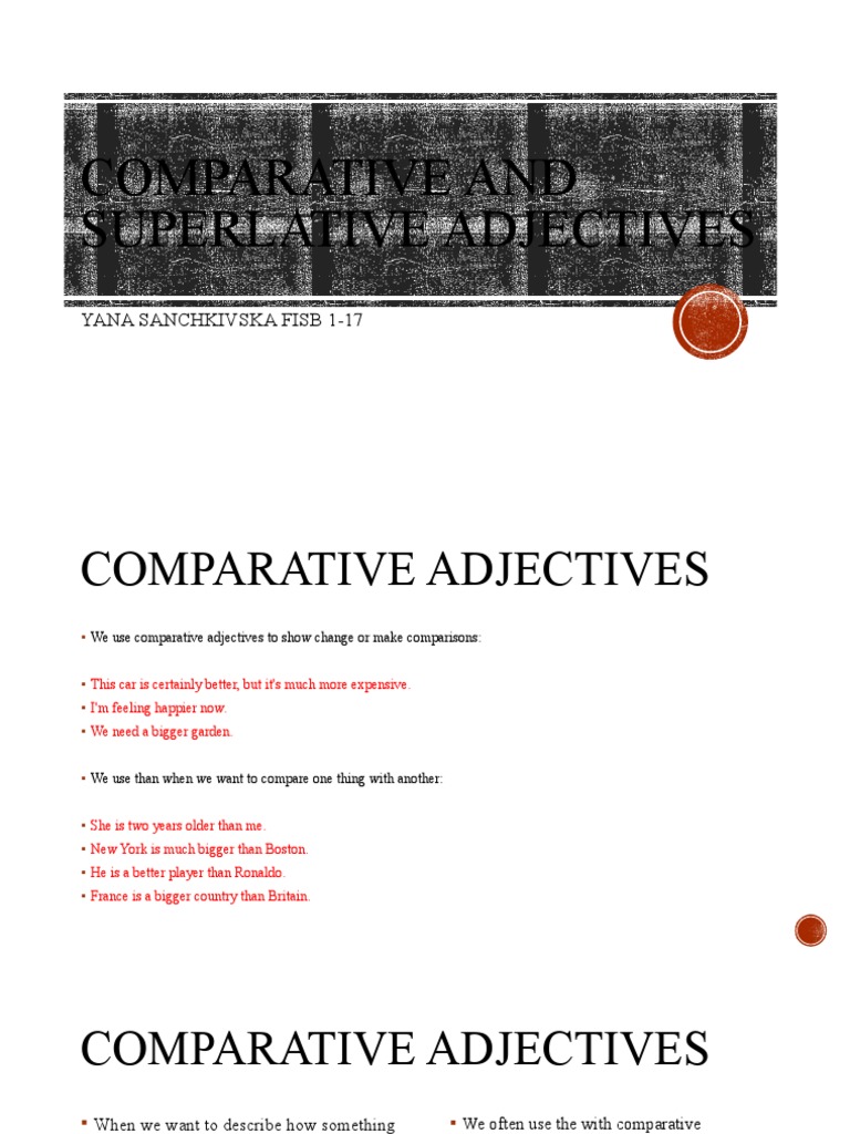 Comparative and Superlative Adjectives | PDF | Adjective | Language ...
