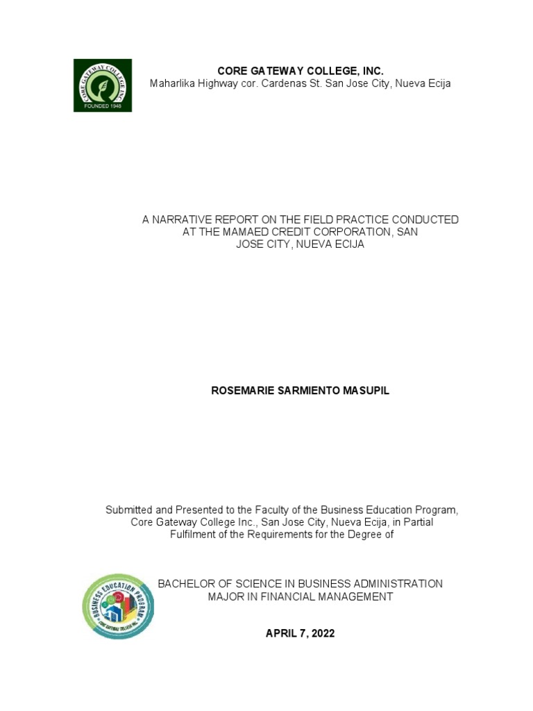 Core Gateway College, Inc | PDF | Cognition