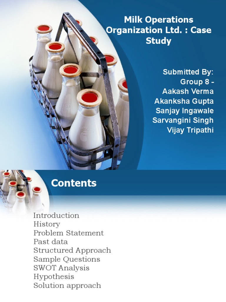 Milk Case Study | PDF | Milk | Dairy