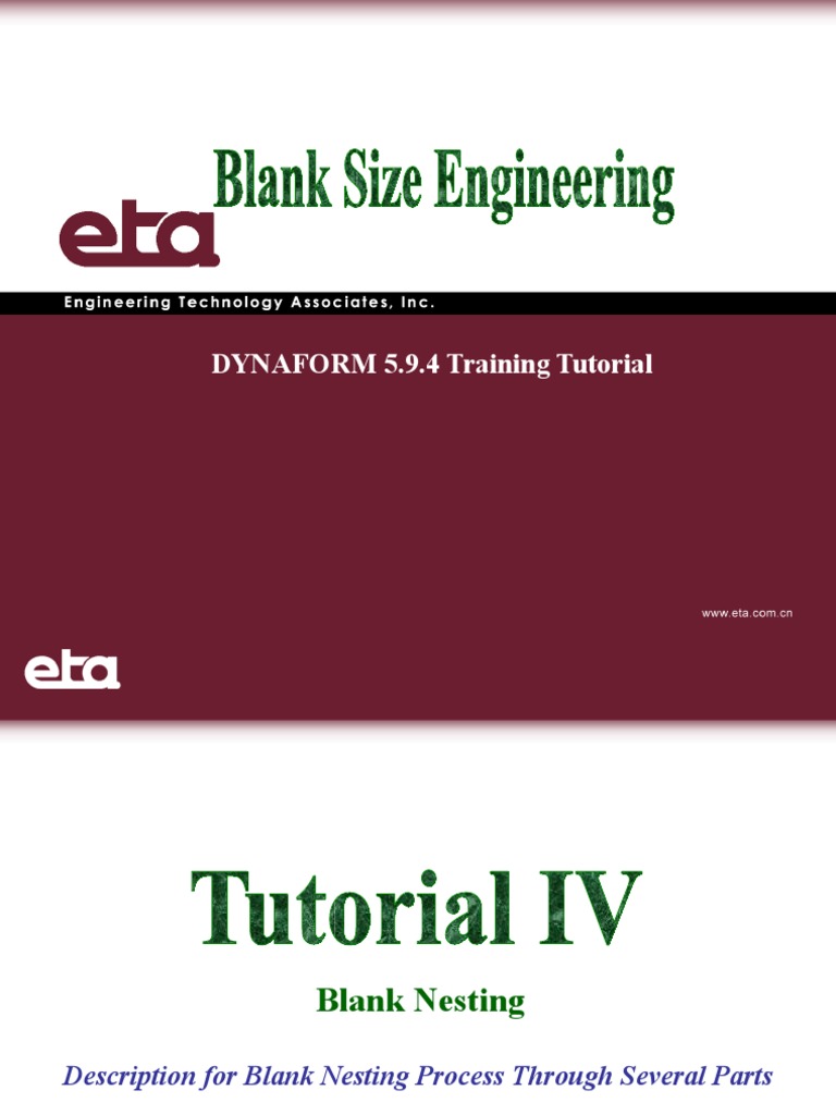 DYNAFORM 5.9.4 Training Tutorial | PDF | Button (Computing) | Filename