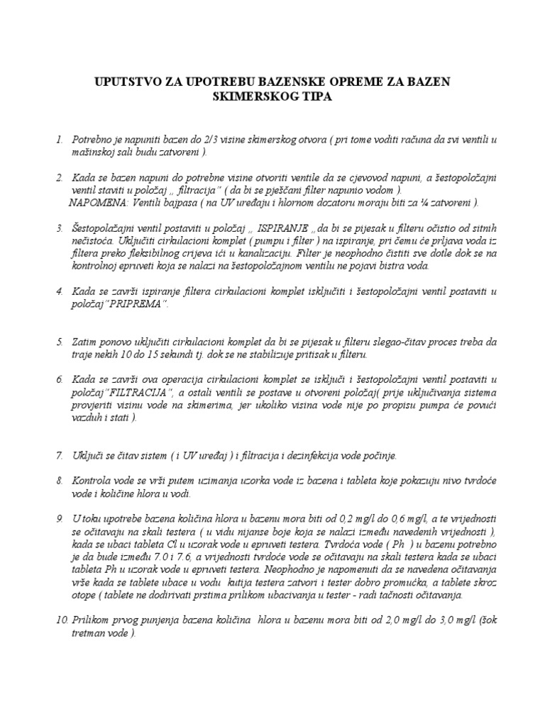 Uputstvo Za Upotrebu | PDF