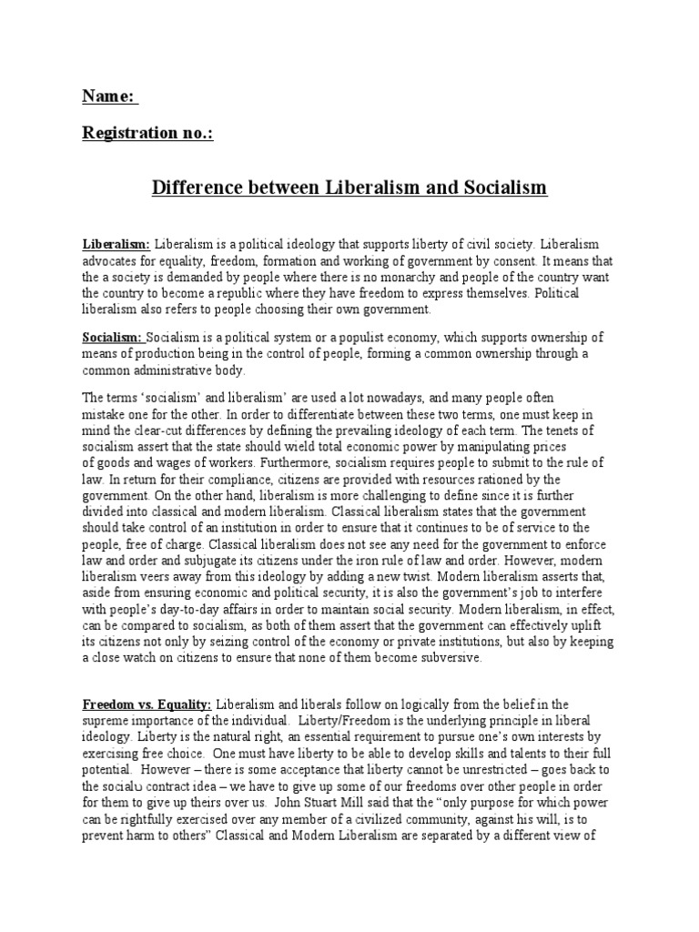 Exploring the Philosophical Differences Between Liberalism and ...