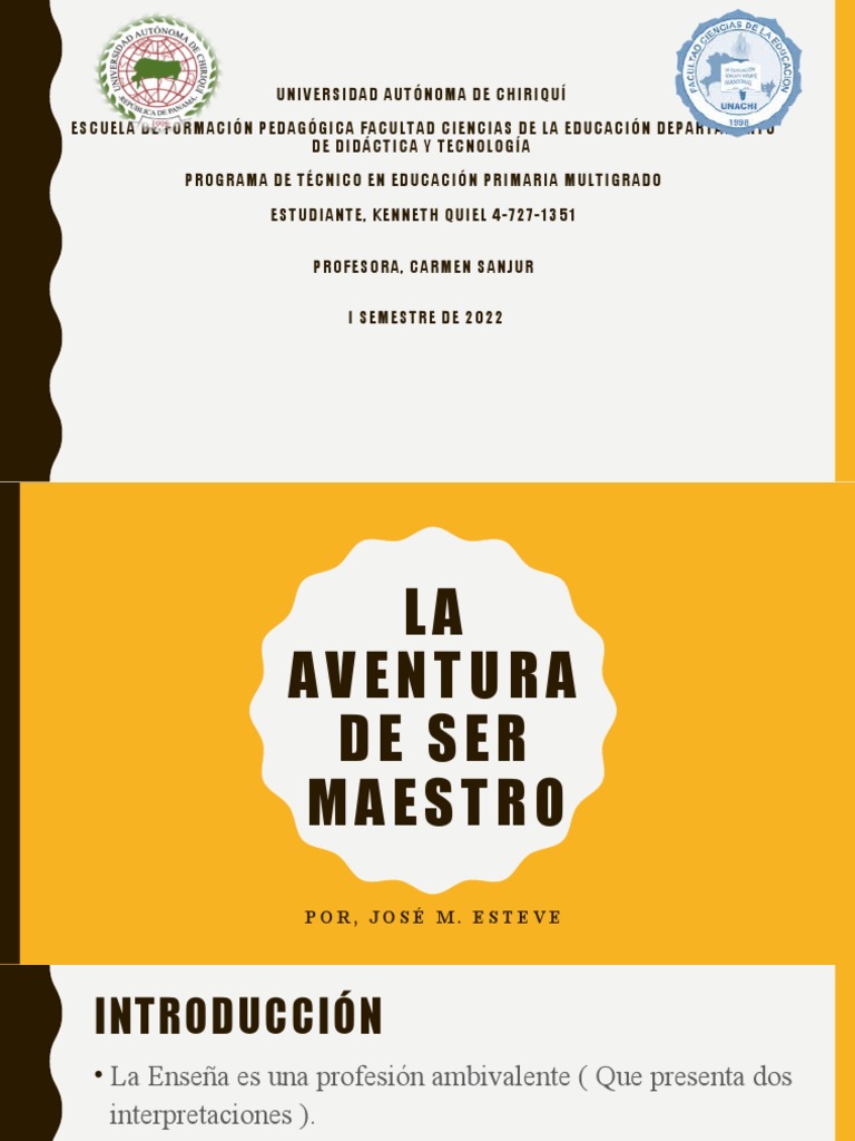 Las Aventuras de Ser Maestro | PDF | Maestros | Aprendizaje