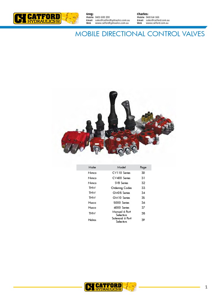 Nimco Mobile Control Valve Overview | PDF | Valve | Plumbing