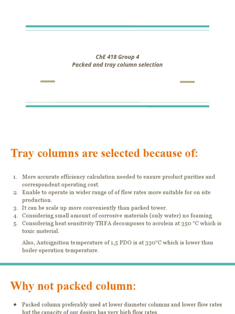 Tray Vs Packed Column | PDF | Technology & Engineering