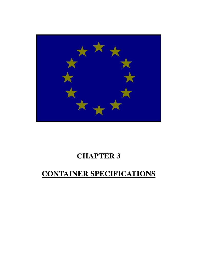 Good Practice Guide CH 3 Container Specifications | PDF | Cargo | Containerization