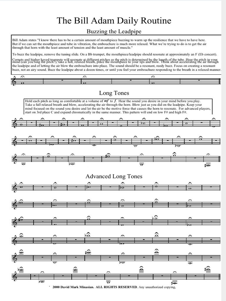 Bill Adam Trumpet Method | PDF | Trumpet | French Horn