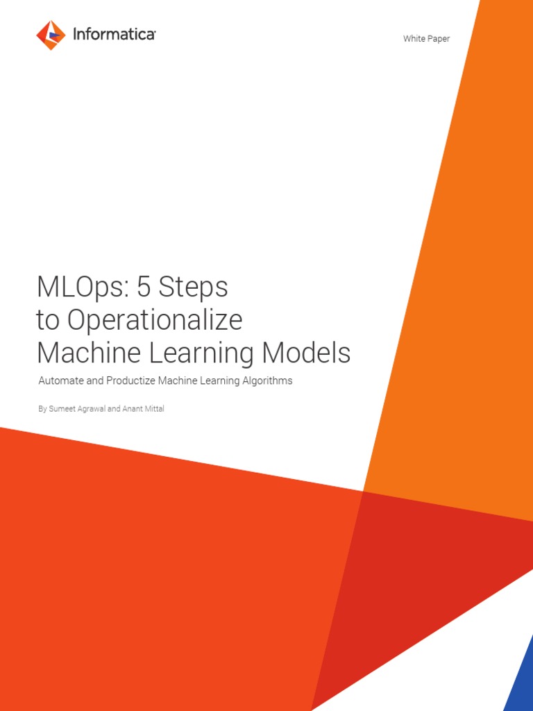 Mlops: 5 Steps To Operationalize Machine Learning Models | PDF | Data ...