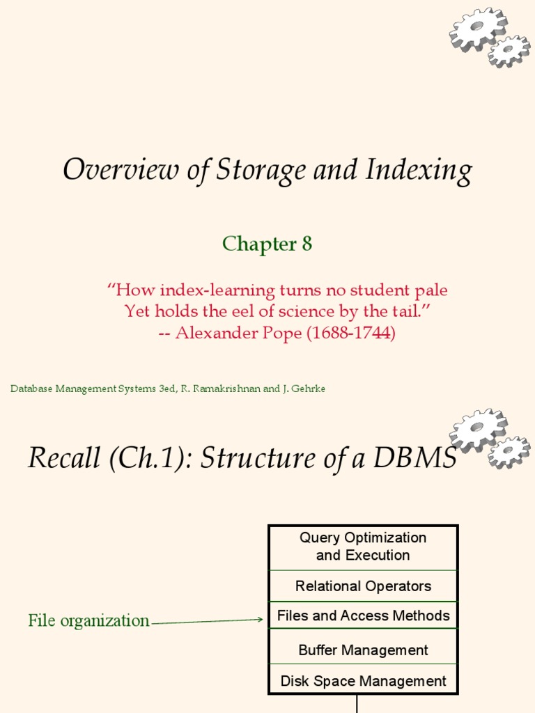 Ch8 Storage Indexing Overview 95 HH Rev 1 | PDF | Database Index ... Ch8 Storage Indexing Overview 95 HH Rev 1 | PDF | Database Index ...