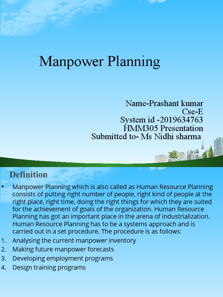 Manpower Planning | PDF | Human Resources | Inventory