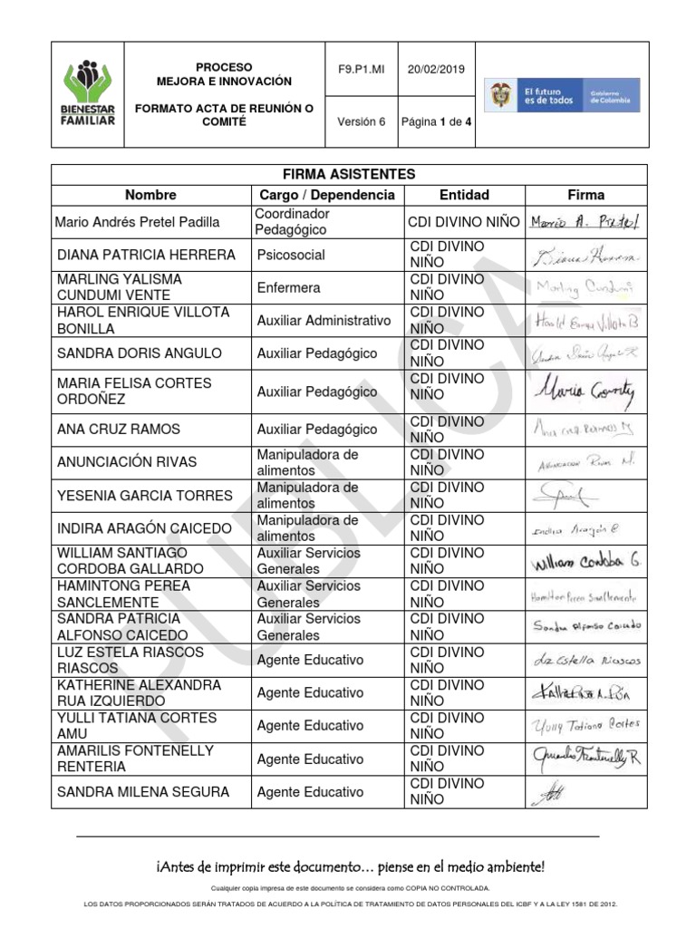Acta Firmas | PDF