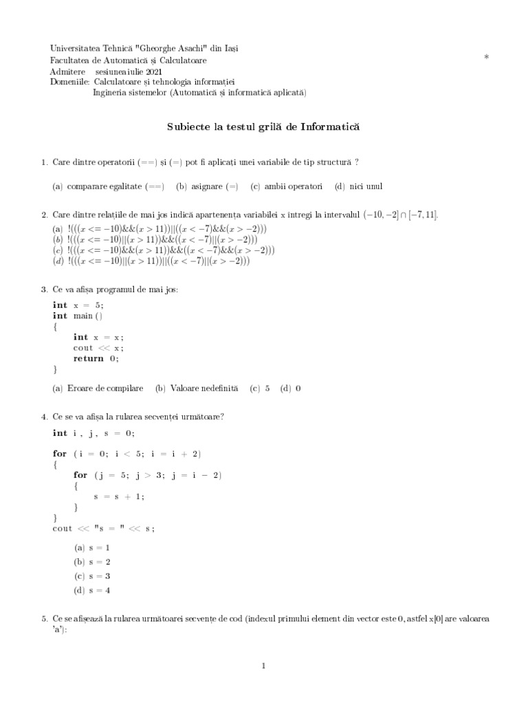 Model-3 Test Info Enunturi | PDF