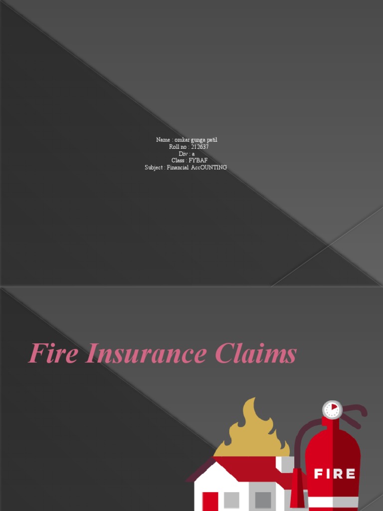 Fire Insurance Claim | PDF | Insurance | Stocks