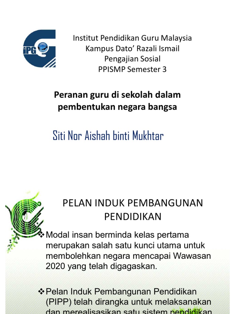 Peranan Guru Dalam Pembentukan Negara Bangsa | PDF