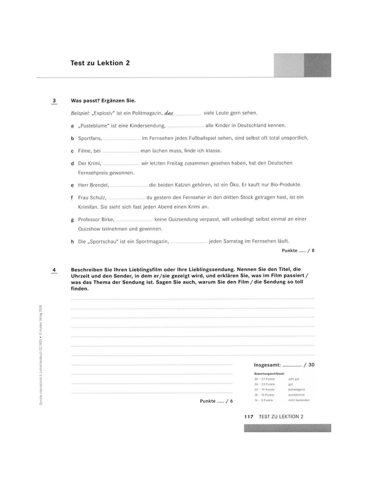 Schritte Test 2 | PDF