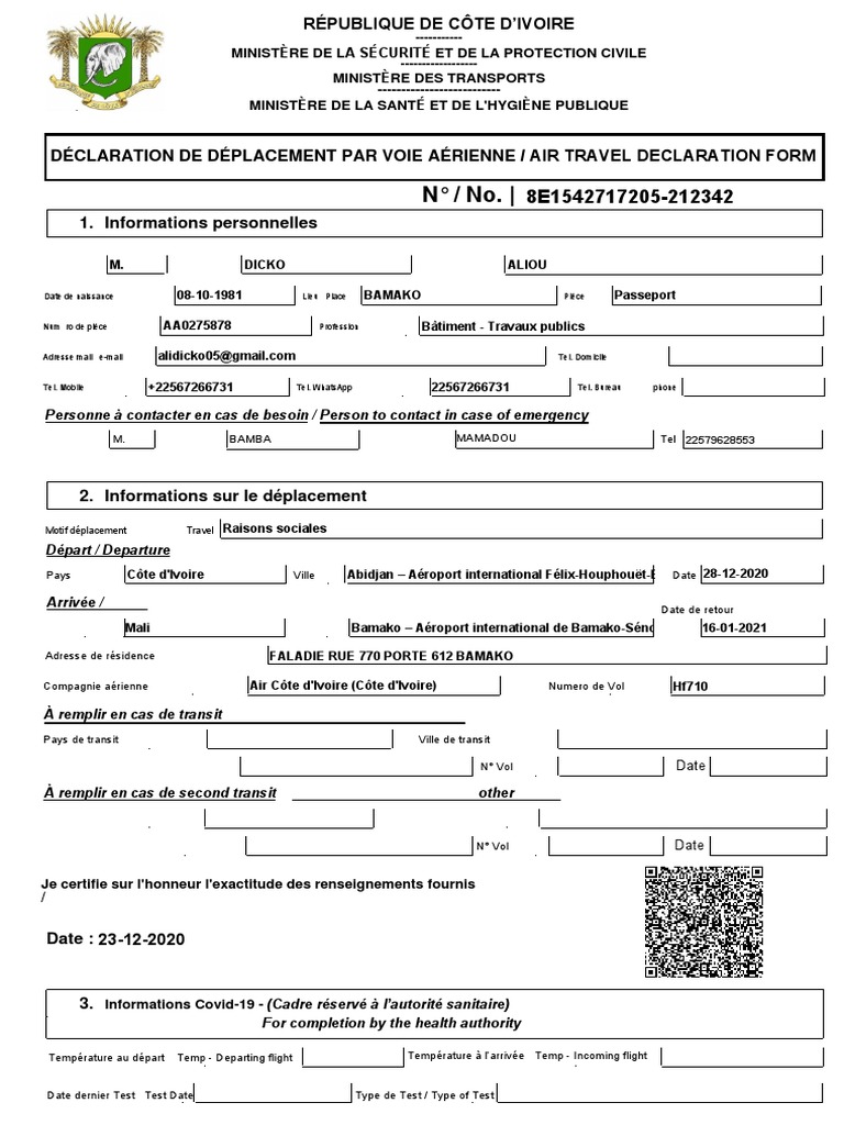 Declaration | PDF | Aviation