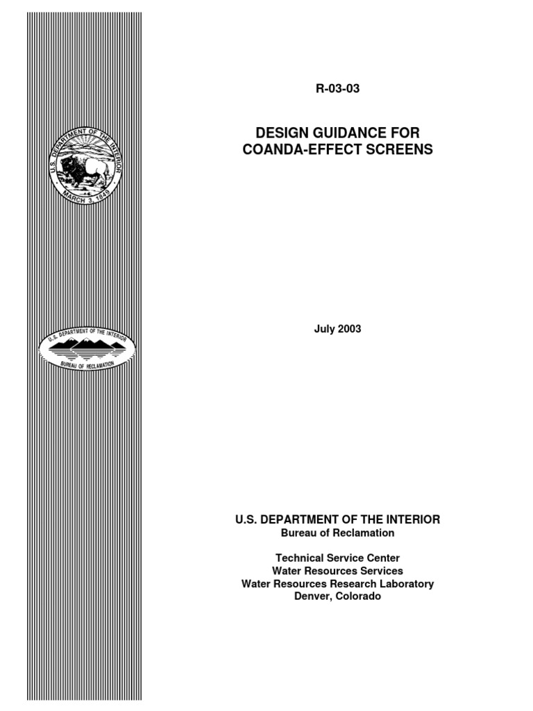 Coanda-Effect Screen Design Guidance | PDF | Spillway | Chemical ...