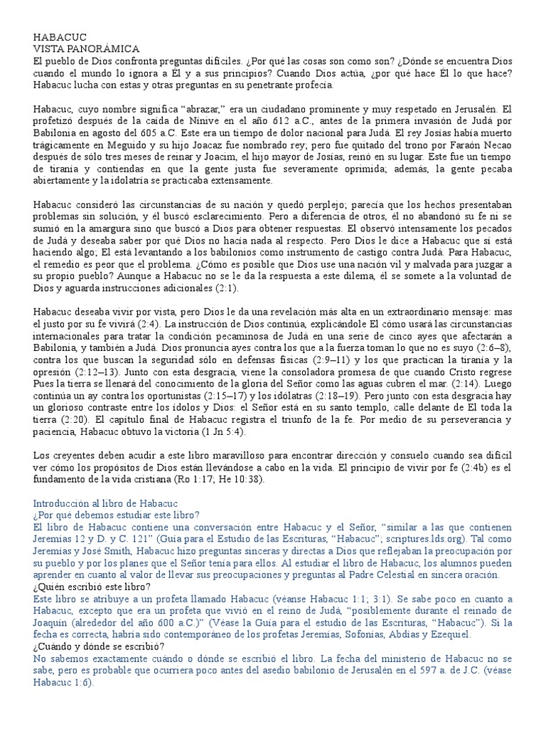 Libro de Habacuc | PDF | Salvación | Babilonia