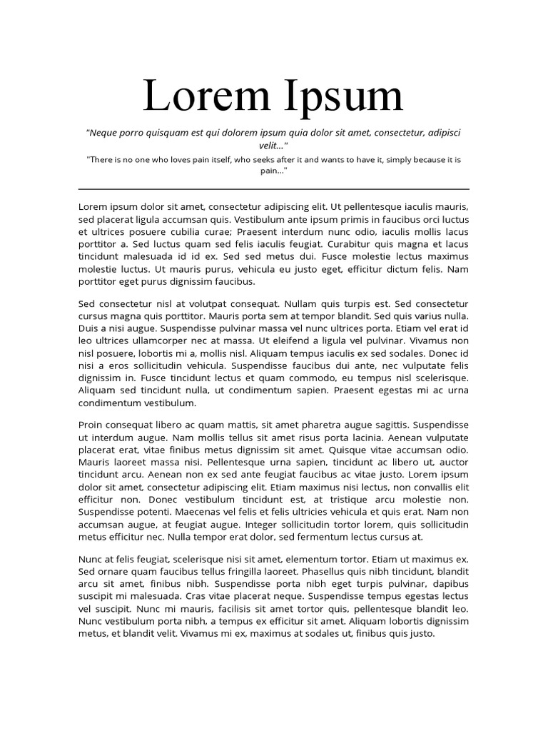 Lorem Ipsum | PDF