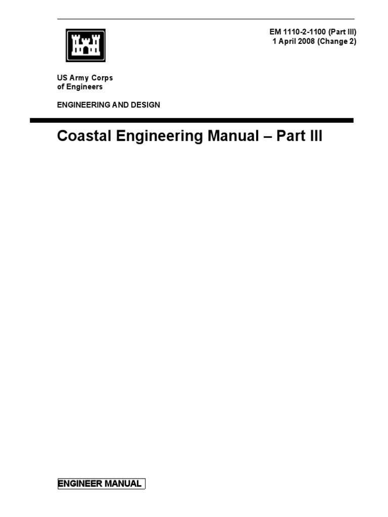 Coastal Engineering Manual - Part III | PDF | Sand | Dredging
