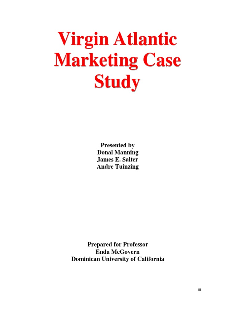 Ws Virgin Atlantic Marketing Case Study | PDF | Swot Analysis | Airlines