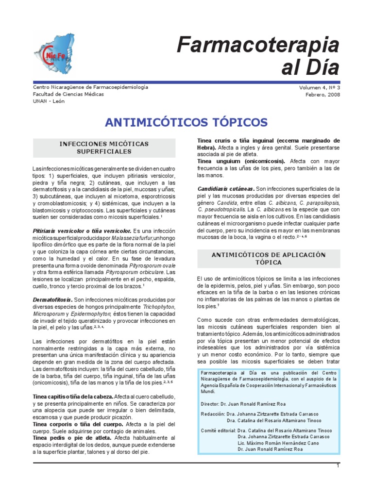 Antimicóticos Tópicos: Uso y Eficacia | PDF | Candidiasis | Piel