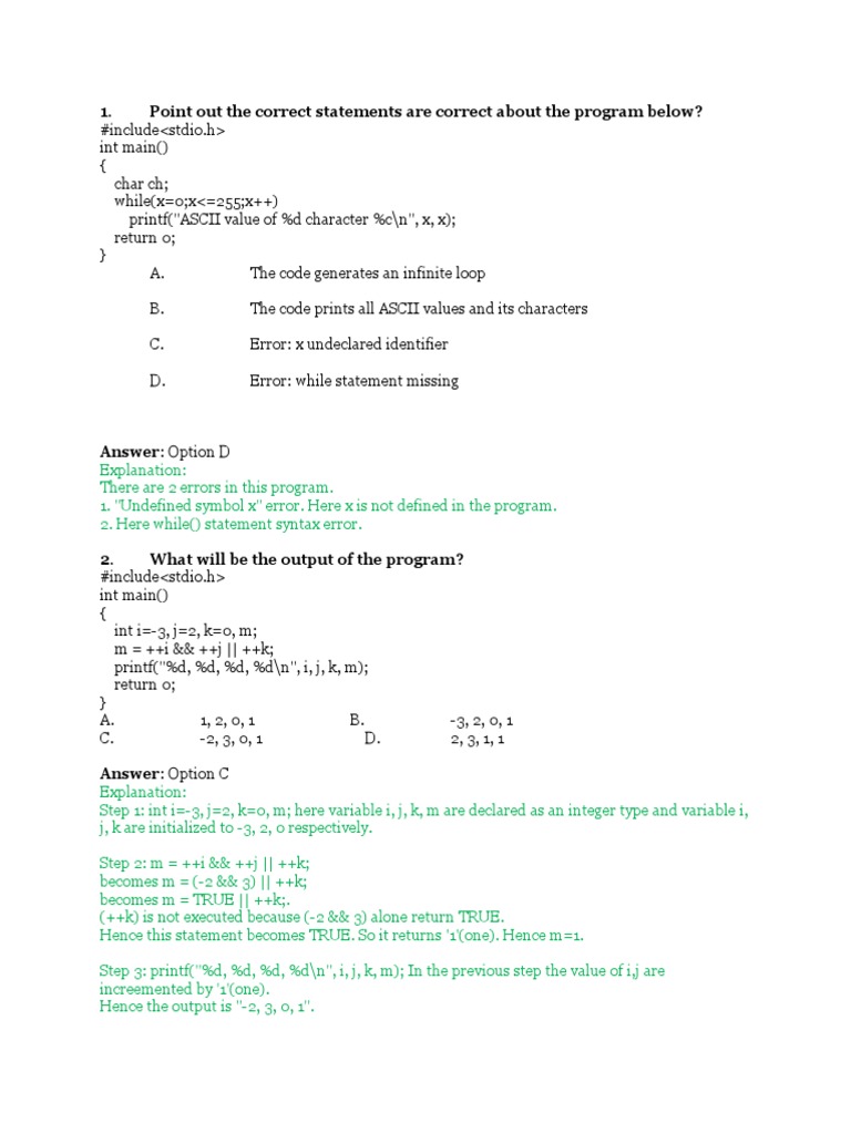 Aptitude Questions And Answer PDF Computer Programming Software