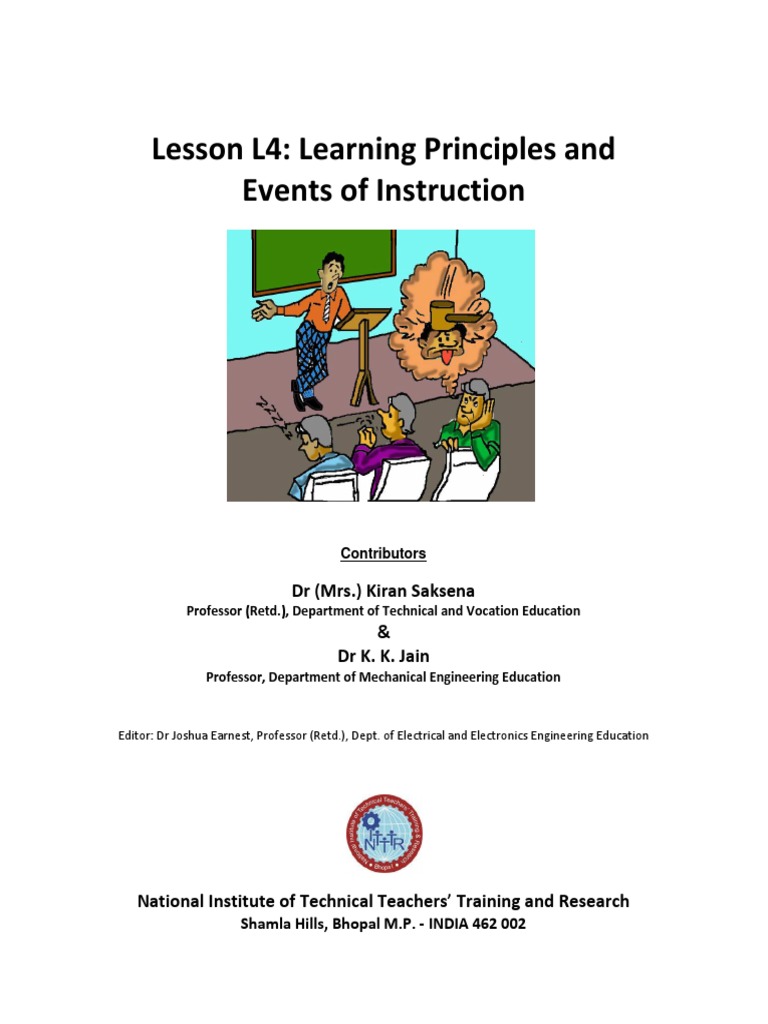 L4 M4 Learning Principles and Events of Instruction Modified | PDF ...
