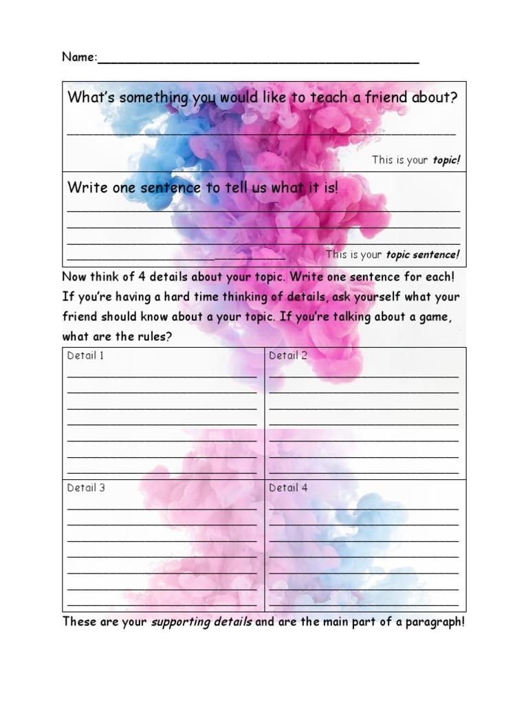 Expository Writing Graphic Organizer | PDF