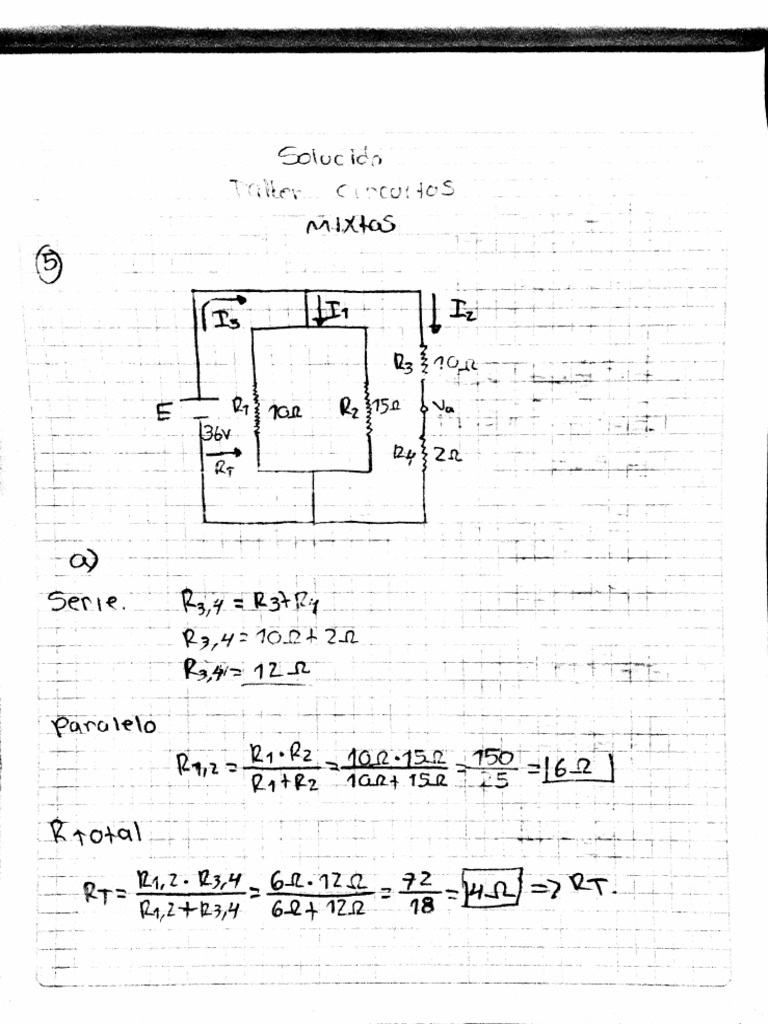 Ejercicios de Circuitos Mixtos | PDF