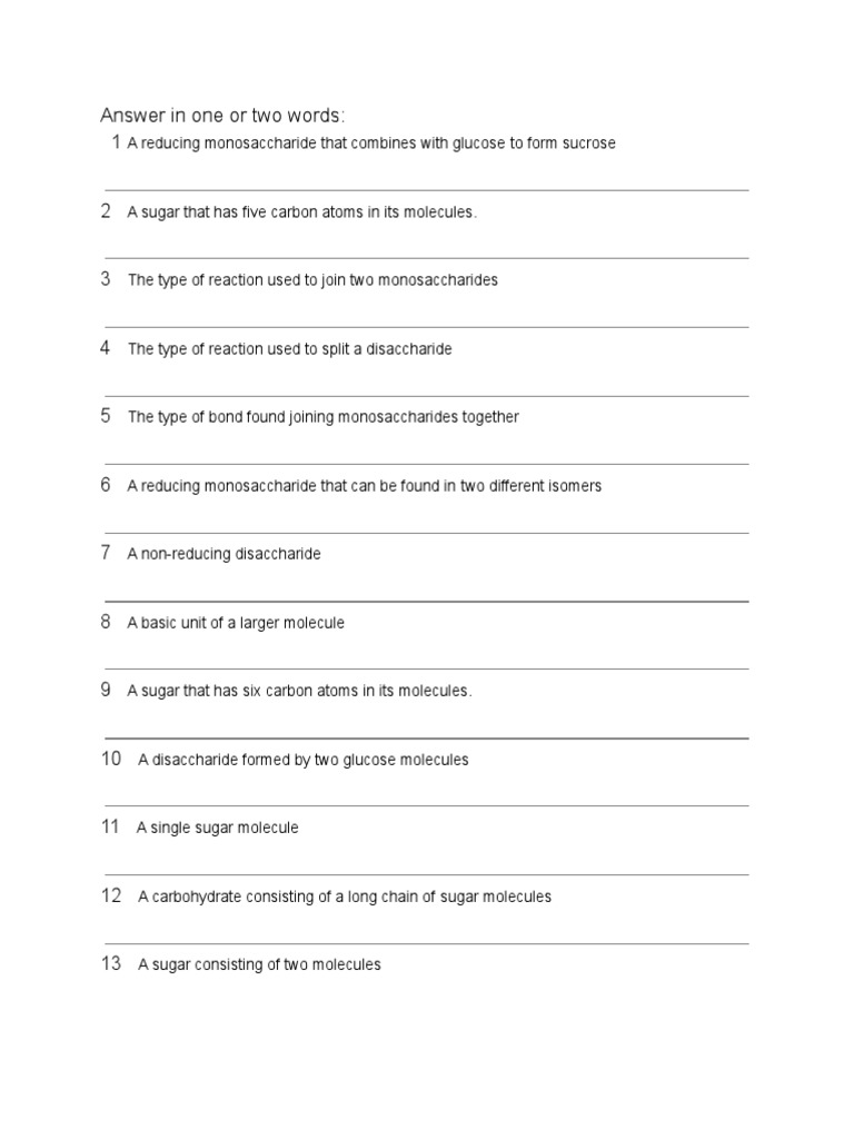 Biological Molecules Quiz | PDF