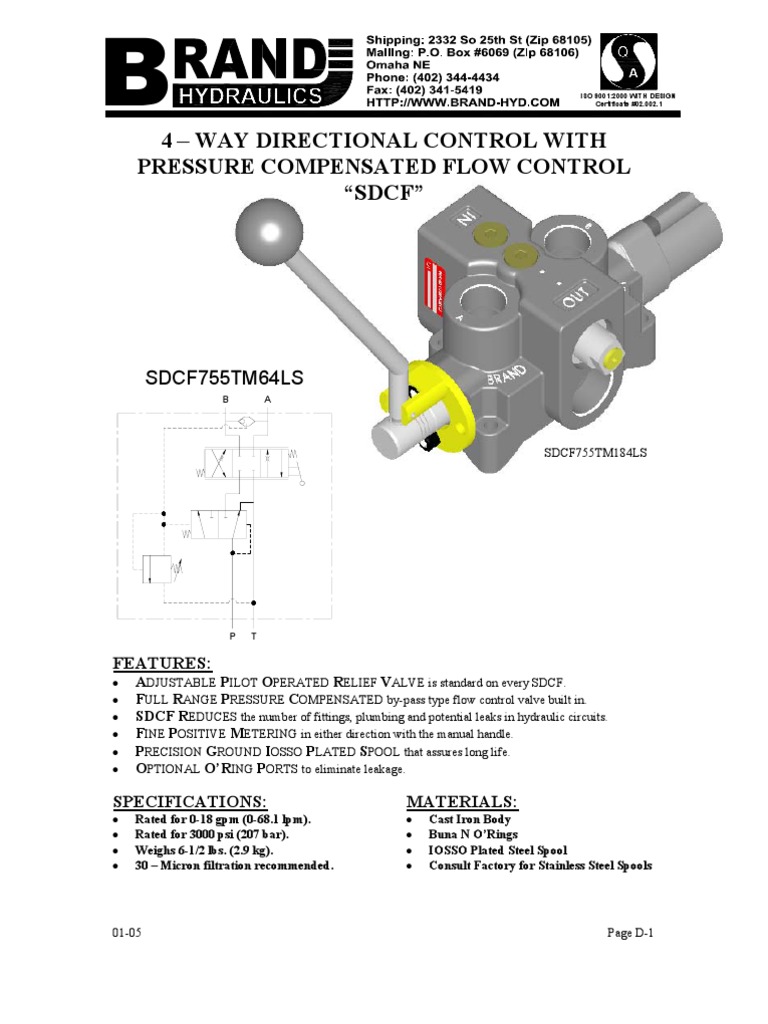 Brand Valve SDCF | PDF | Valve | Machines