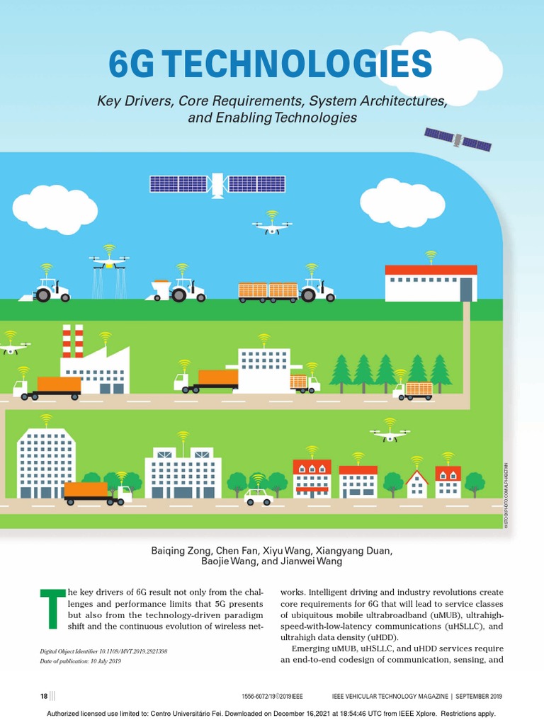 6G Technologies: Key Drivers, Core Requirements, System Architectures ...