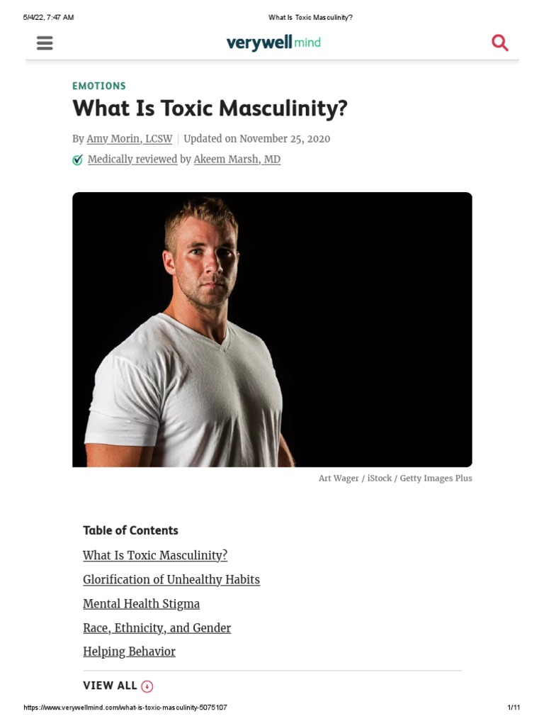 What Is Toxic Masculinity | PDF | Masculinity | Gender