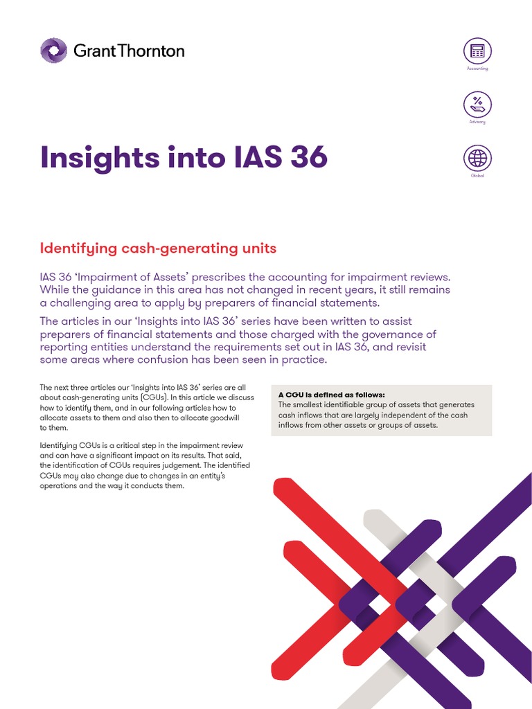 Insights Into IAS 36: Identifying Cash-Generating Units | PDF | Fair ...