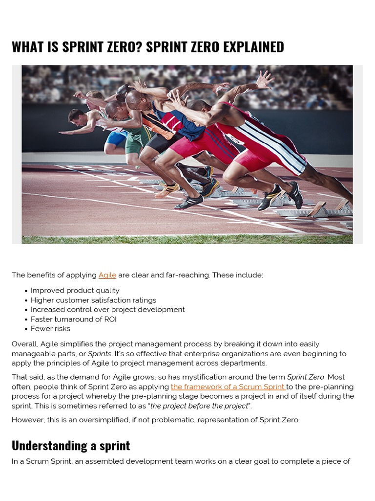What Is Sprint Zero? Sprint Zero Explained | PDF | Scrum (Software ...