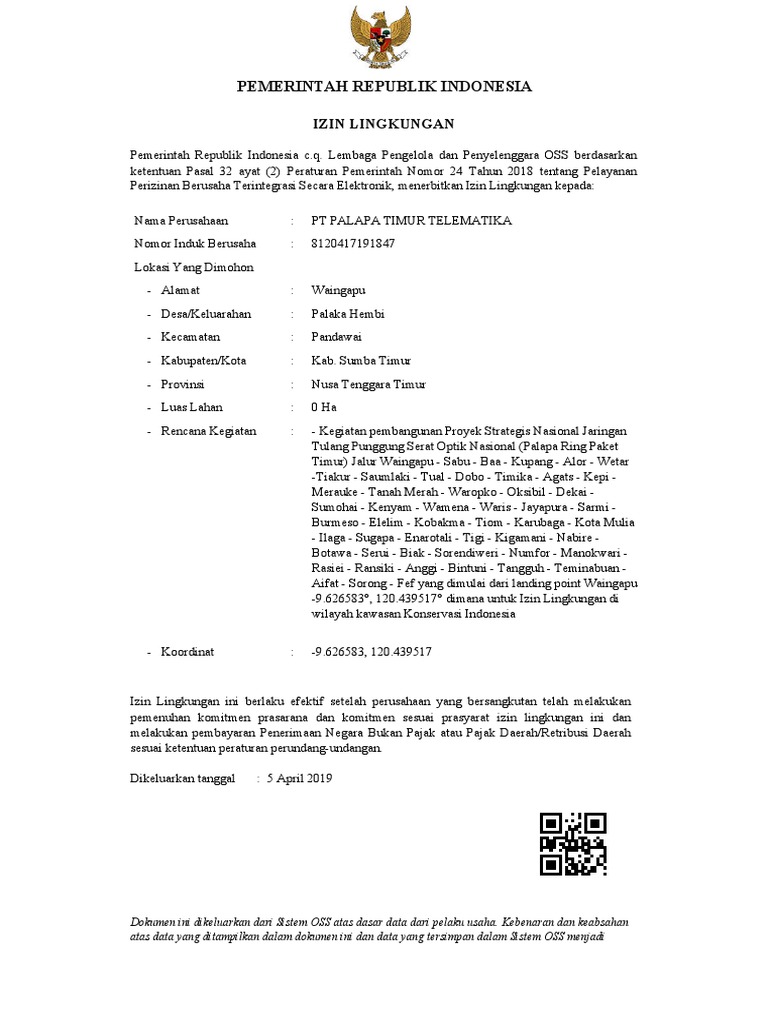 PT. Palapa Timur Telematika - IL Pengumuman PDF | PDF