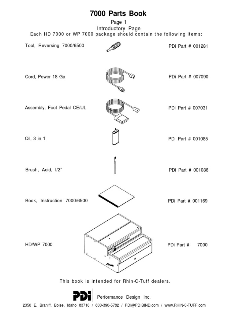 PB 7000 | PDF | Manufactured Goods | Transmission (Mechanics)