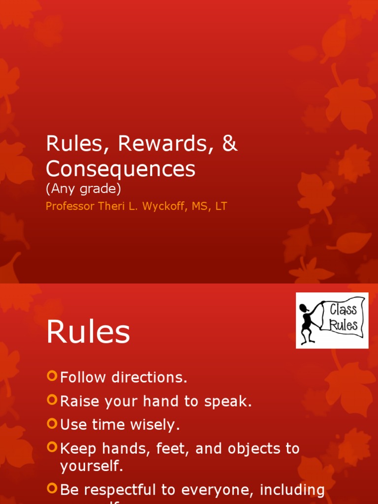 Rules Rewards Consequences 2 | PDF | Career & Growth | Language Arts ...