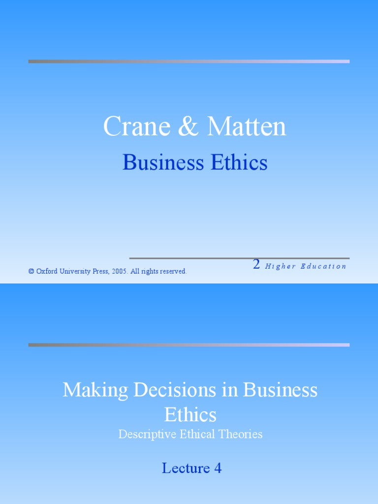 Descriptive Ethical Theories | PDF | Morality | Rights