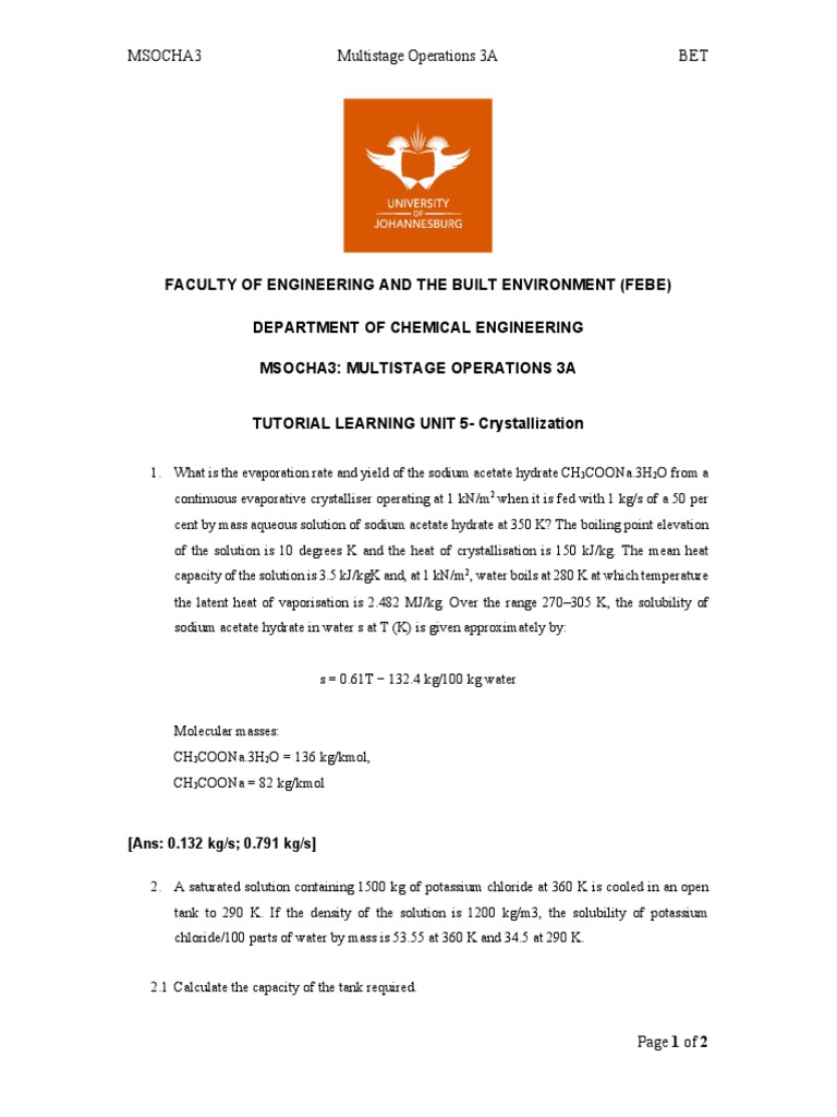Crystallization Tutorial | PDF | Crystallization | Water