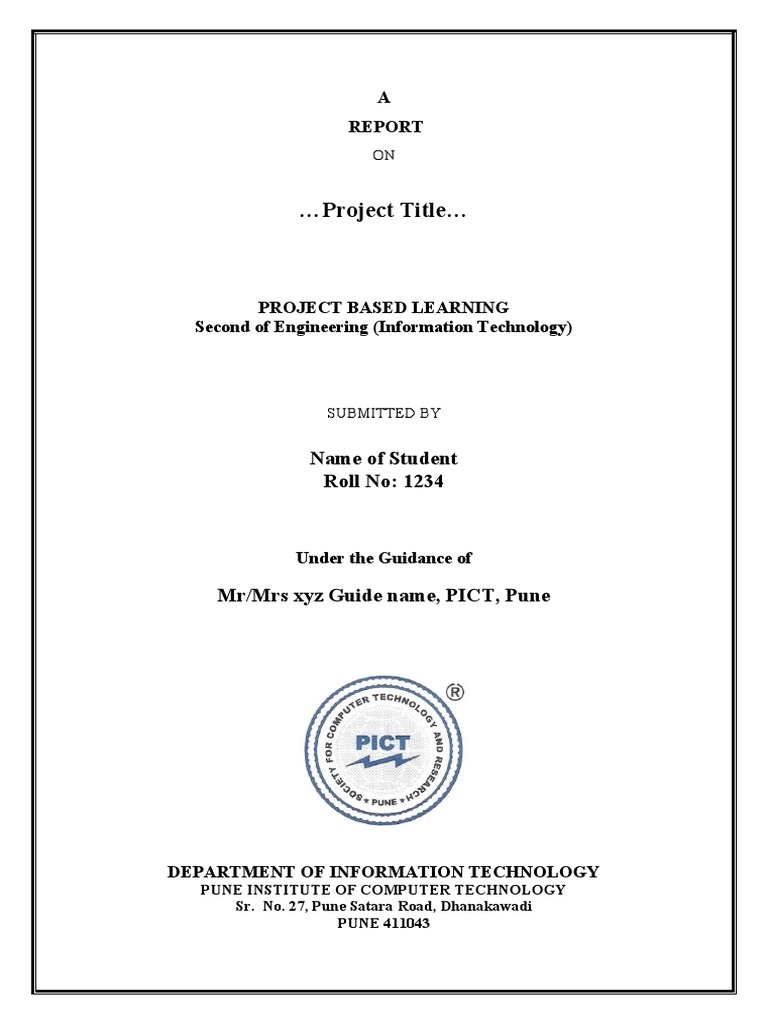 Project Title : Name of Student Roll No: 1234 | PDF
