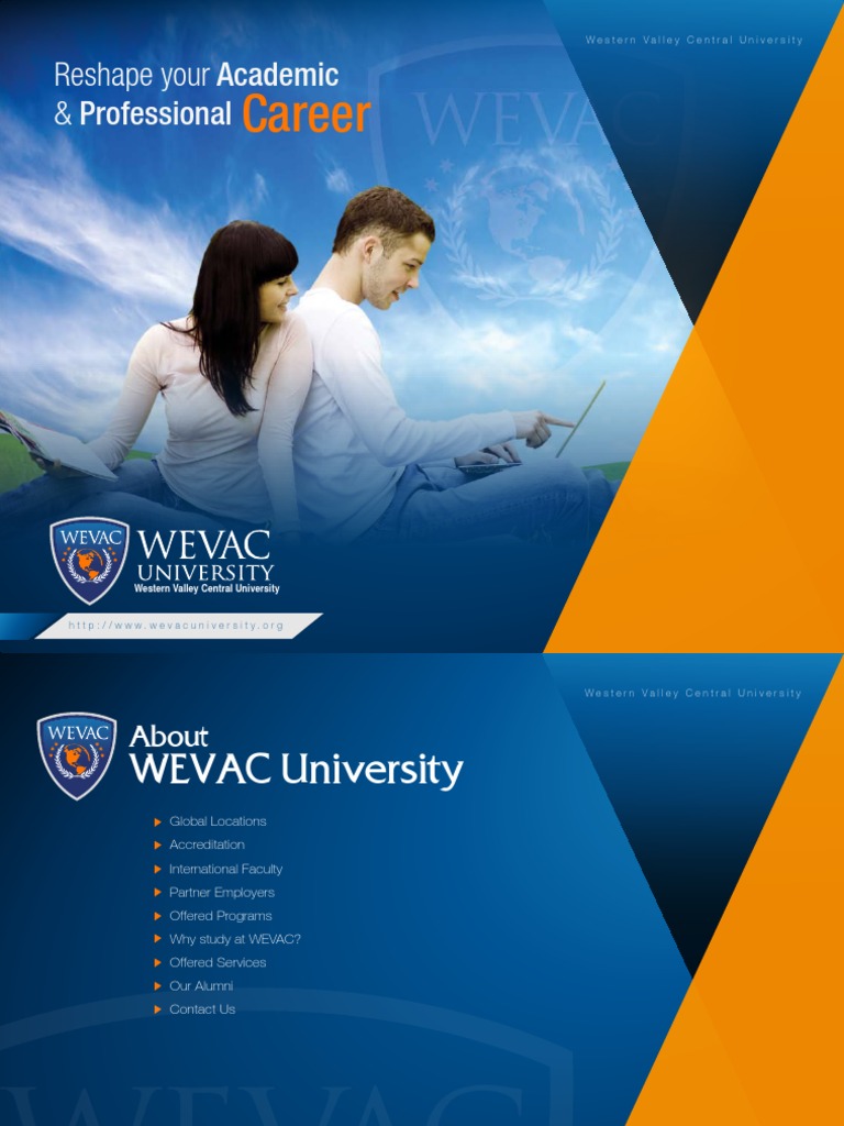 WEVAC University: Global Online Education | PDF | Educational ...