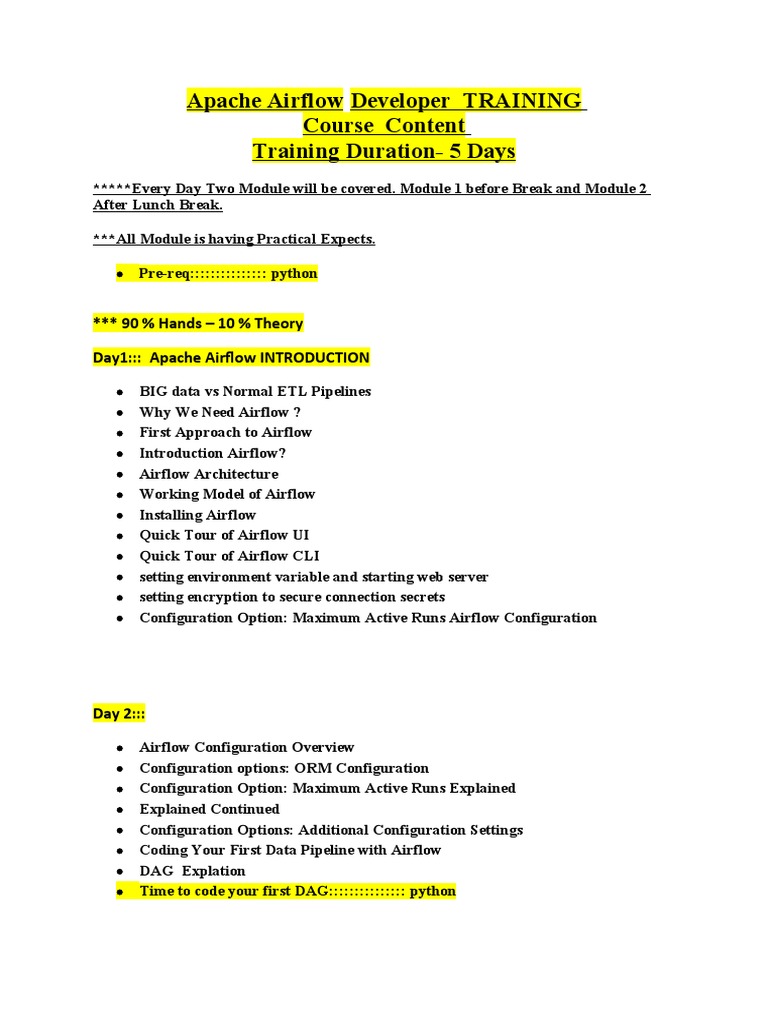 Apache Airflow TRAINING12532 | PDF | Postgre Sql | Databases