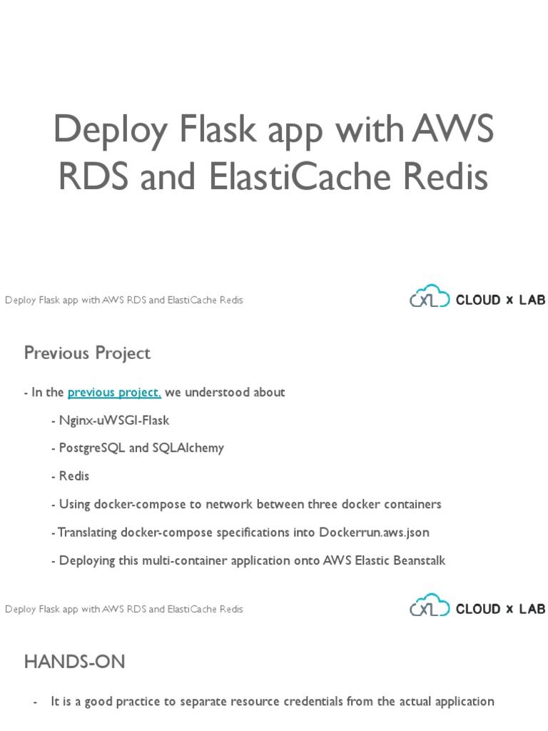 Deploy Flask App With AWS RDS and ElastiCache Redis | PDF | Information ...