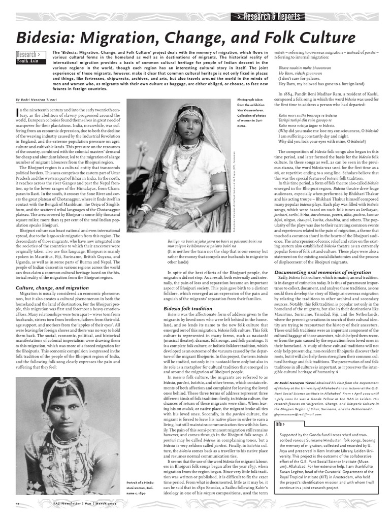 Migration, Culture, and Identity: The Emergence of 'Bidesia' Folk ...