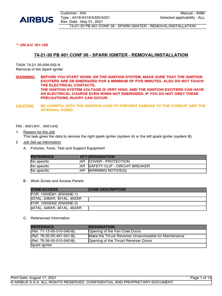 Igniter - CFM | PDF | Ignition System | Mechanical Engineering
