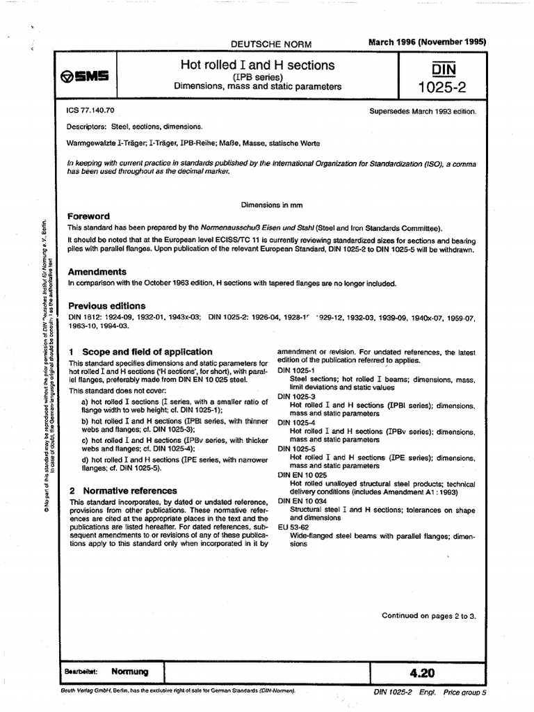 Din 1025-2 | PDF