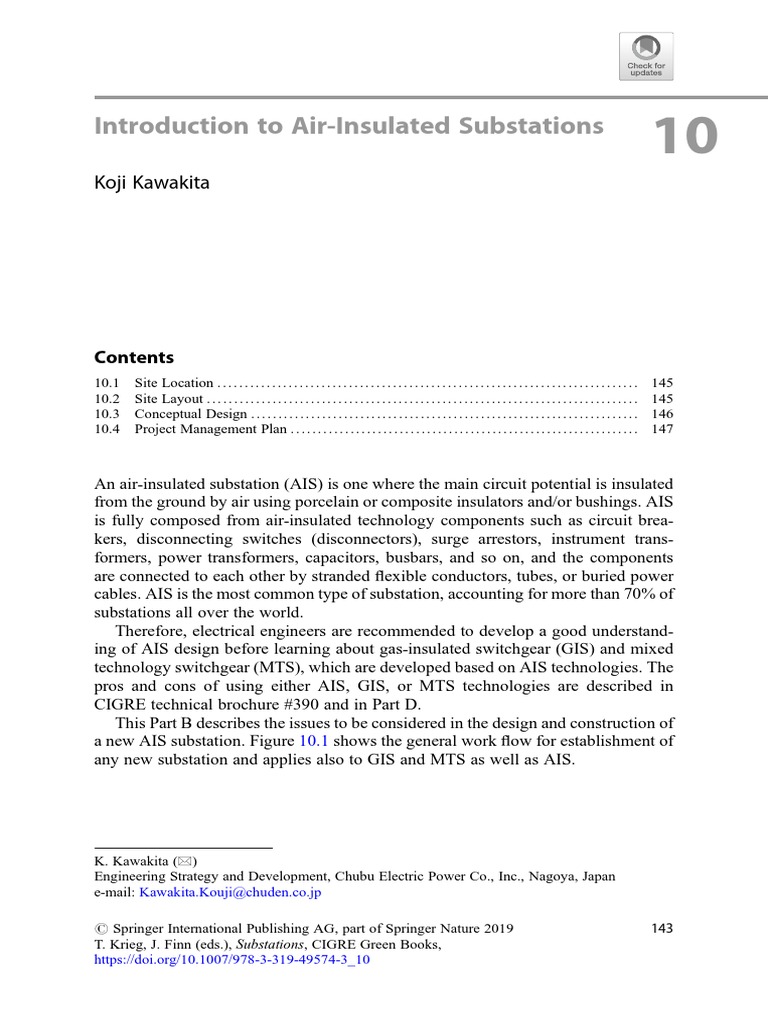 Introduction To Air-Insulated Substations: Koji Kawakita | PDF ...